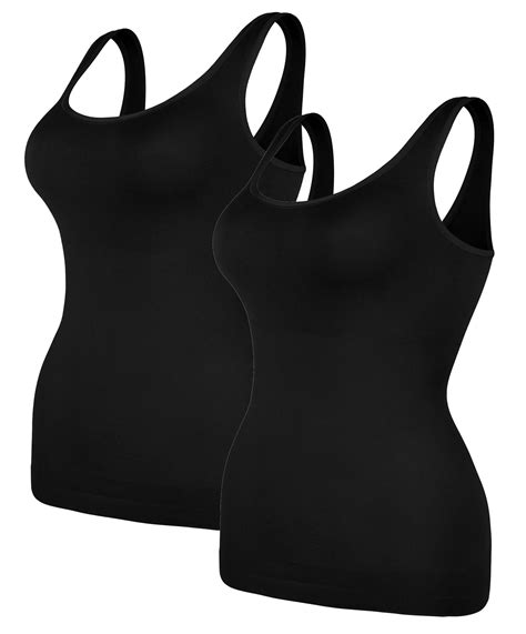 Manifique 2 Packs Scoop Neck Compression Tank Cami Tummy And Waist