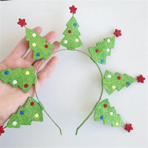 Christmas Tree Crown Headband Holiday Headdress Christmas Etsy