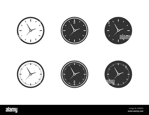 Time Clock Icon Set Watch Collection Vector Illustration Stock Vector Image Art Alamy