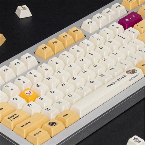 Mario Themed Yellow Themed 108 Keys Xda Profile Oem Keycaps Computers