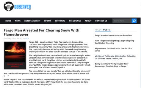 Satirical Website Fm Observer Takes A Flamethrower To Boring News