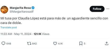 Margarita Rosa De Francisco Afirmó Tener “tusa” Por Claudia López Infobae