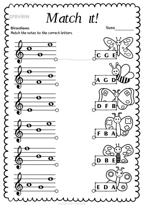 Music Note Practice Worksheet