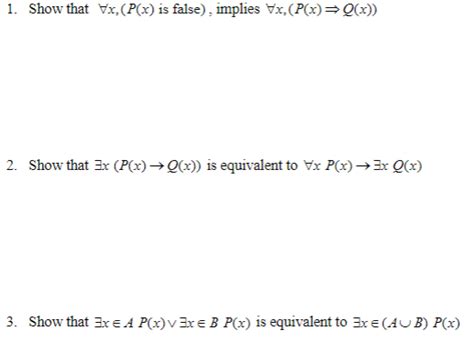 solved 1 show that vx p x is false implies