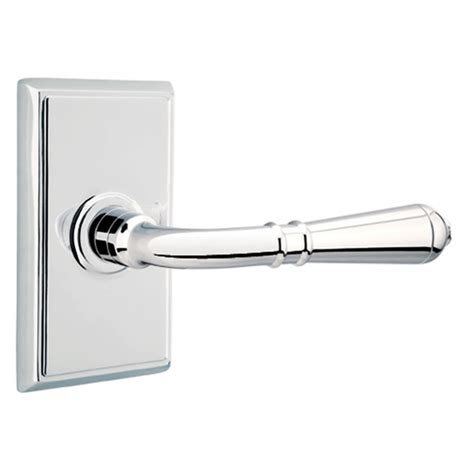 Emtek 8121 T Us26 Turino Door Lever Passage Set With Rectangular