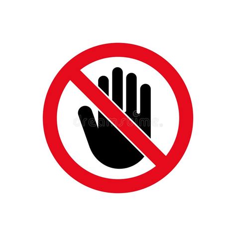 Hand Forbidden Stop Icon Vector Warning Symbol Stop Entry Sign Concept
