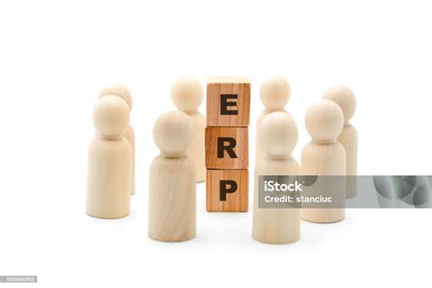 Erp 기업 자원 계획의 약어 주위 원형에서 비즈니스 팀으로 나무 그림 전사적 자원 관리에 대한 스톡 사진 및 기타 이미지