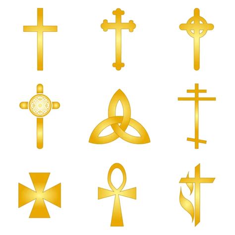 Gold Cross Vector Art Stock Images Depositphotos
