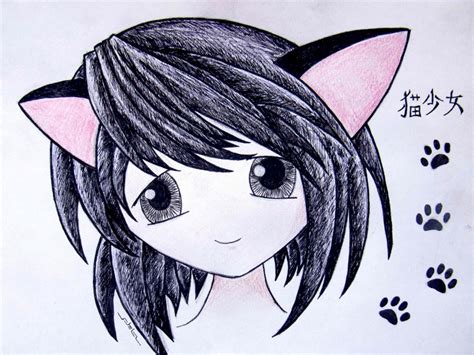 Как нарисовать аниме девушку кошку 27 фото