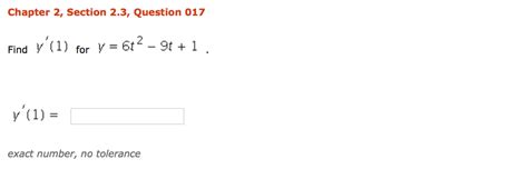 Solved Find Y For Y T T Y Exact Chegg Com