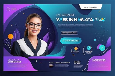 Premium Photo Marketing Strategies Live Webinar Banner Invitation And