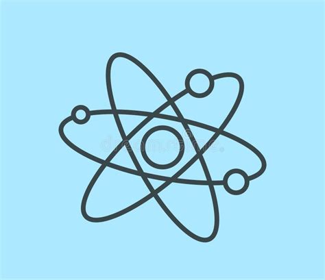 Minimalist Atom Diagram Stock Vector Illustration Of Chemist 255242269