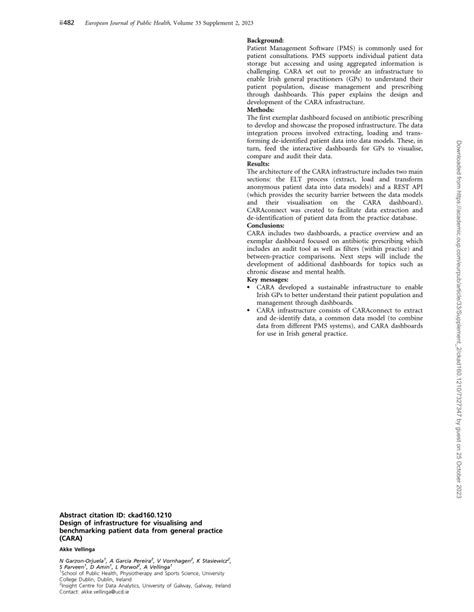 Pdf Design Of Infrastructure For Visualising And Benchmarking Patient