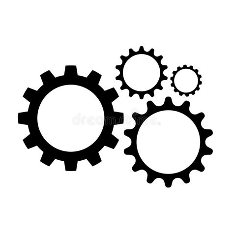 Ilustração Do ícone De Vetor Do Modelo De Logotipo De Engrenagens