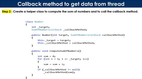 Retrieving Data From Thread Function Using Callback Method In C Sharp