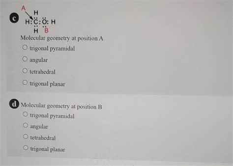 solved a using vsepr theory predict the molecular geometry