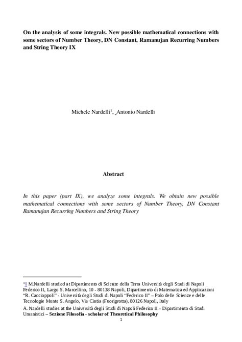 Pdf On The Analysis Of Some Integrals New Possible Mathematical Connections With Some Sectors