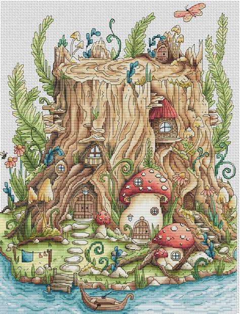 House Cross Stitch Pattern Pdf Instant Download Wood Cross Etsy