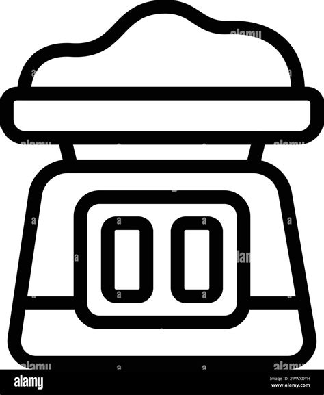 Ingredients Measure Scale Icon Outline Vector Recipe Weighing Tool