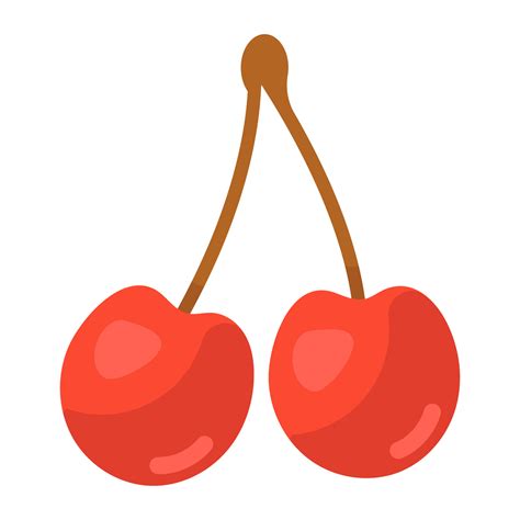 Pair Of Cherries Icon Healthy Berries Vector Art At Vecteezy