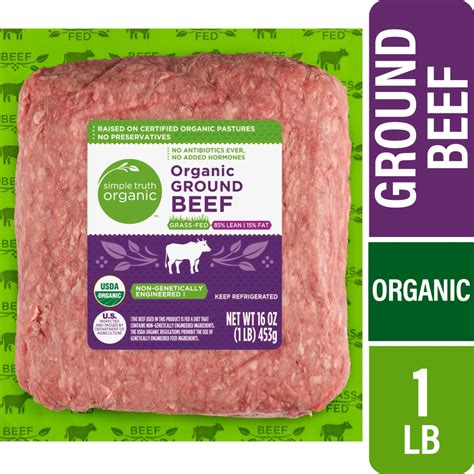 Simple Truth Organic® 8515 Grass Fed Ground Beef Pack 1 Lb 1 Lb