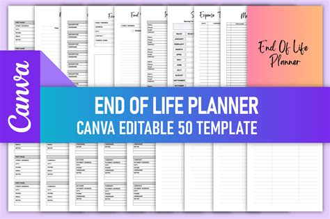 End Of Life Planner Template Free