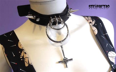Leather Choker Hand Made Spiked Gothic Leather Choker Etsy