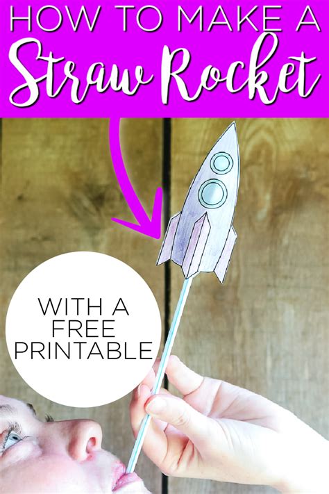 Make A Straw Rocket With A Free Printable File Artofit