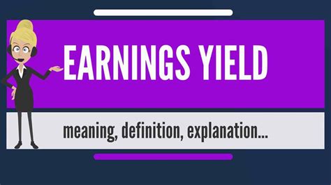 Earning Yield Explained Formula Example Stock Market Analysis