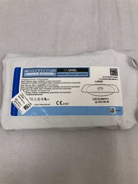 New Johnson And Johnson Uhsl Ultrapro Hernia System Mesh Device Undyed