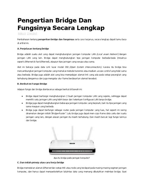 Pengertian Bridge Dan Fungsinya Secara Lengkap Pdf