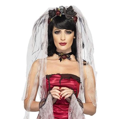 Gothic Bride Fancy Dress Ladies Costume Kit Partyrama