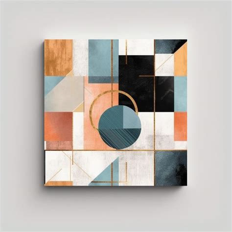 Cuadro Geométrico Moderno En Tela Canvas DecoCuadros