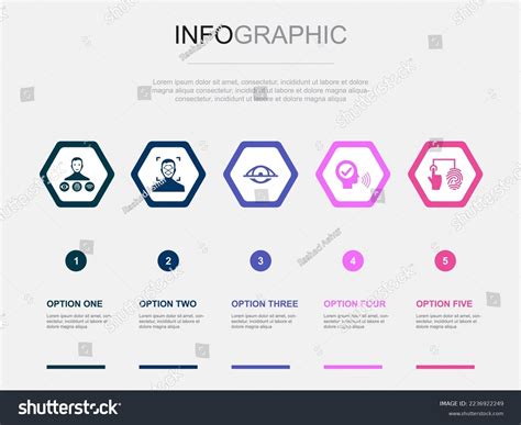 Biometrics Authentication Icons Infographic Design Template Stock Vector Royalty Free