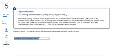 Solved Required Information Part Of The Folloing Chegg