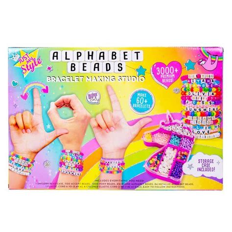 Just My Style Alphabet Beads Bracelet Making Studio With Unicorn