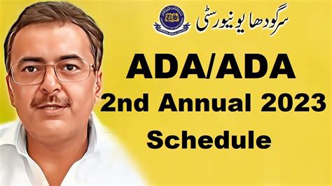 Ada Ads Ba Part 1 2 Admissions Schedule Sargodha University Ba Ada Ads