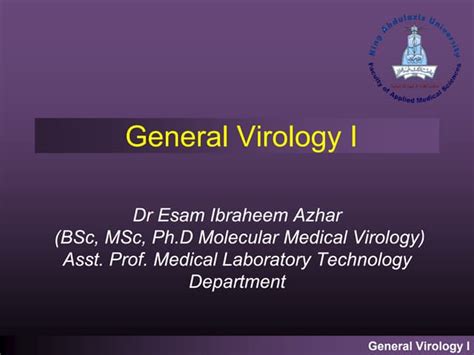 19623 Lec 1 General Virology Medical Virology Pdf