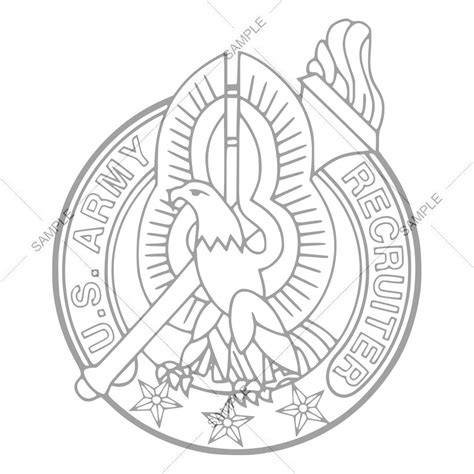 Army Recruiter Badge Vector Svg Png For Engraving And Design Etsy