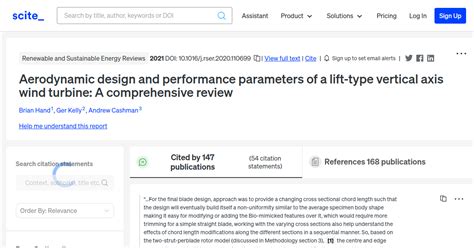 Aerodynamic Design And Performance Parameters Of A Lift Type Vertical Axis Wind Turbine A