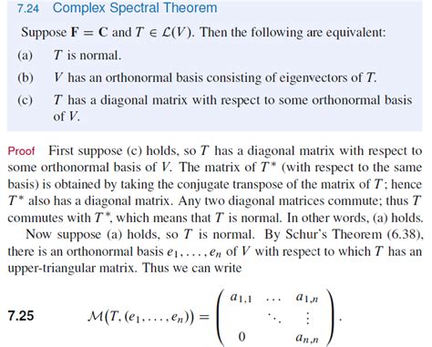 solved i prove the complex spectral theorem 724 a c