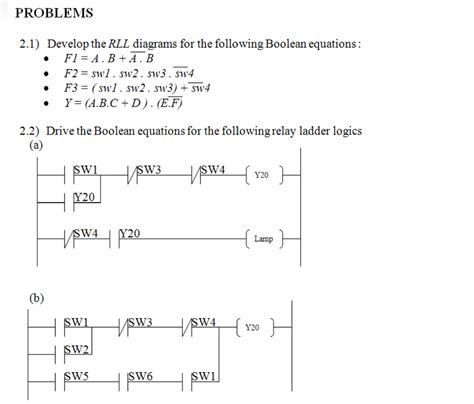 Solved Problems Develop The Rll Diagrams For The Chegg