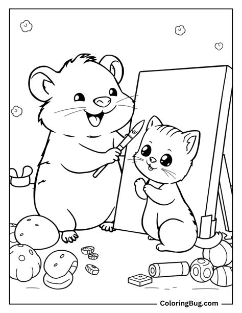 Hamster Coloring Pages Free Printable Pdfs