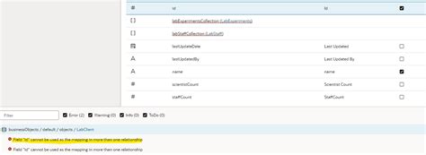 field id cannot be used as the mapping in more than one relationship
