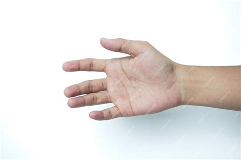 Premium Photo Man Stretching Hand To Handshake Isolated On A White