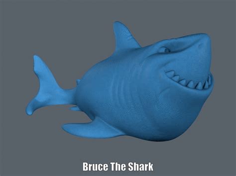 Stl File Bruce The Shark Easy Print No Support 🦈・3d Printing Model To