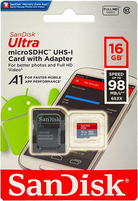 Amazon SanDisk Extreme 16 GB SDHC Class 10 UHS 1 Flash Memory Card