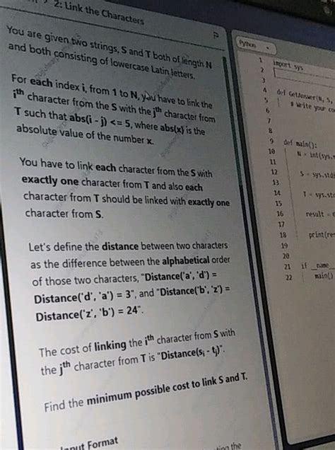 Link The Characters You Are Given Two Studyx