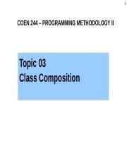 Understanding Class Composition In C Programming Course Hero
