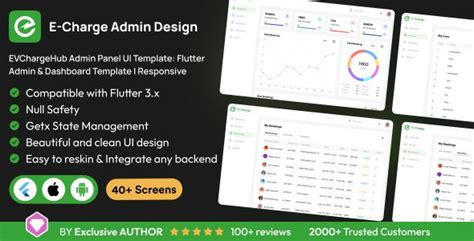 EVChargeHub Admin Panel UI Template Flutter Admin Dashboard Template Responsive